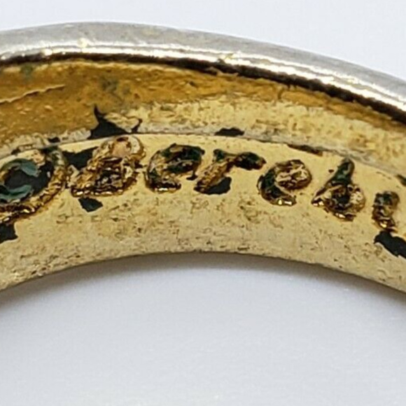Edgar Berebi | Jewelry | Vintage Berebi Gold Red Art Glass Cab Ring 5 ...